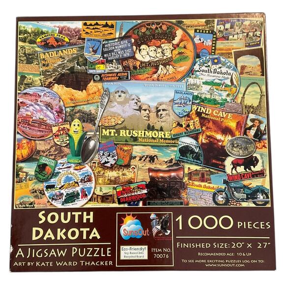 Sunsout (Puzzles) | Games | Sunsout South Dakota 00 Piece Jigsaw Puzzle ...